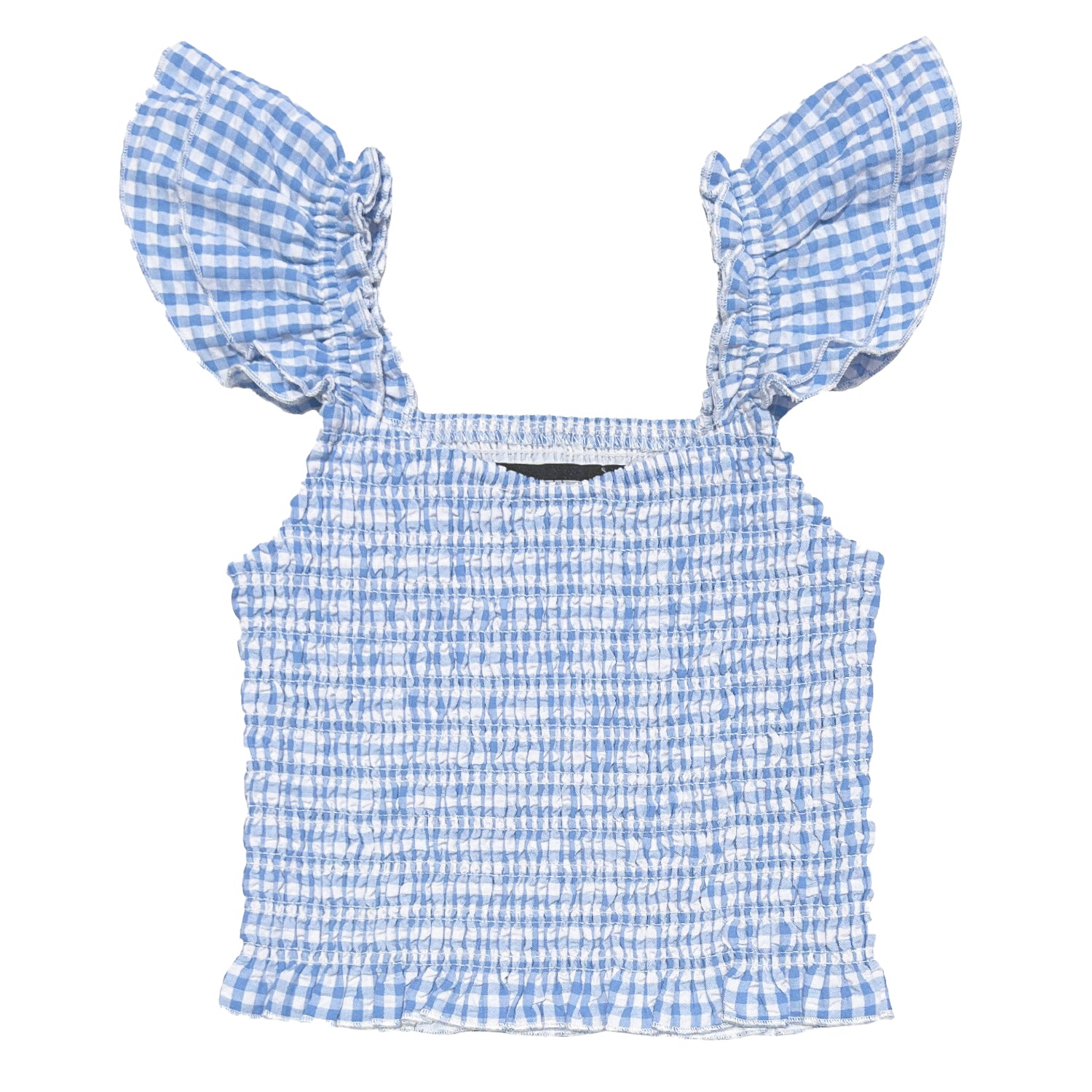 Blue Seersucker Joanna Top – dear hannah prep