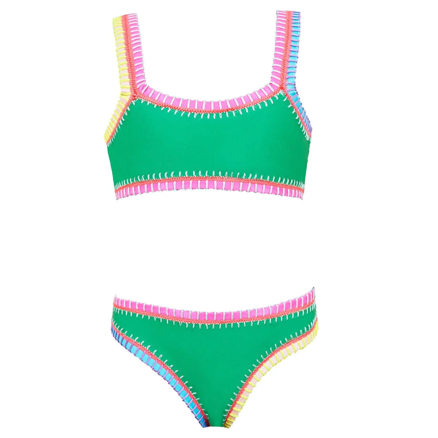 Green Embroidered Bikini – dear hannah prep
