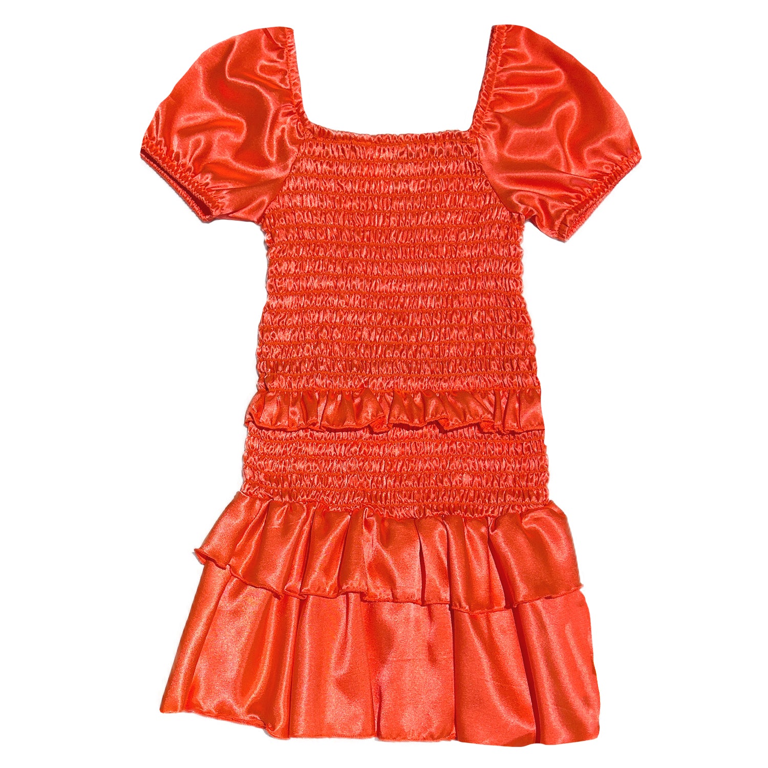 Orange Satin Dress – dear hannah prep