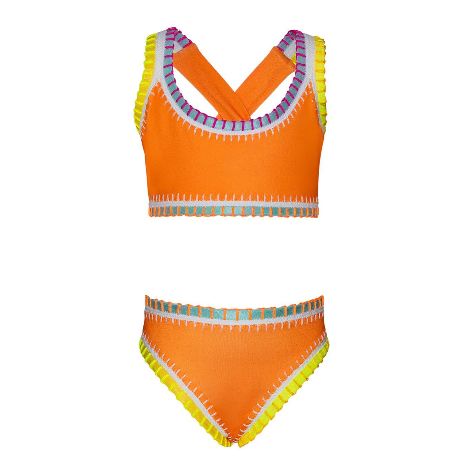 Orange Embroidered Bikini – dear hannah prep