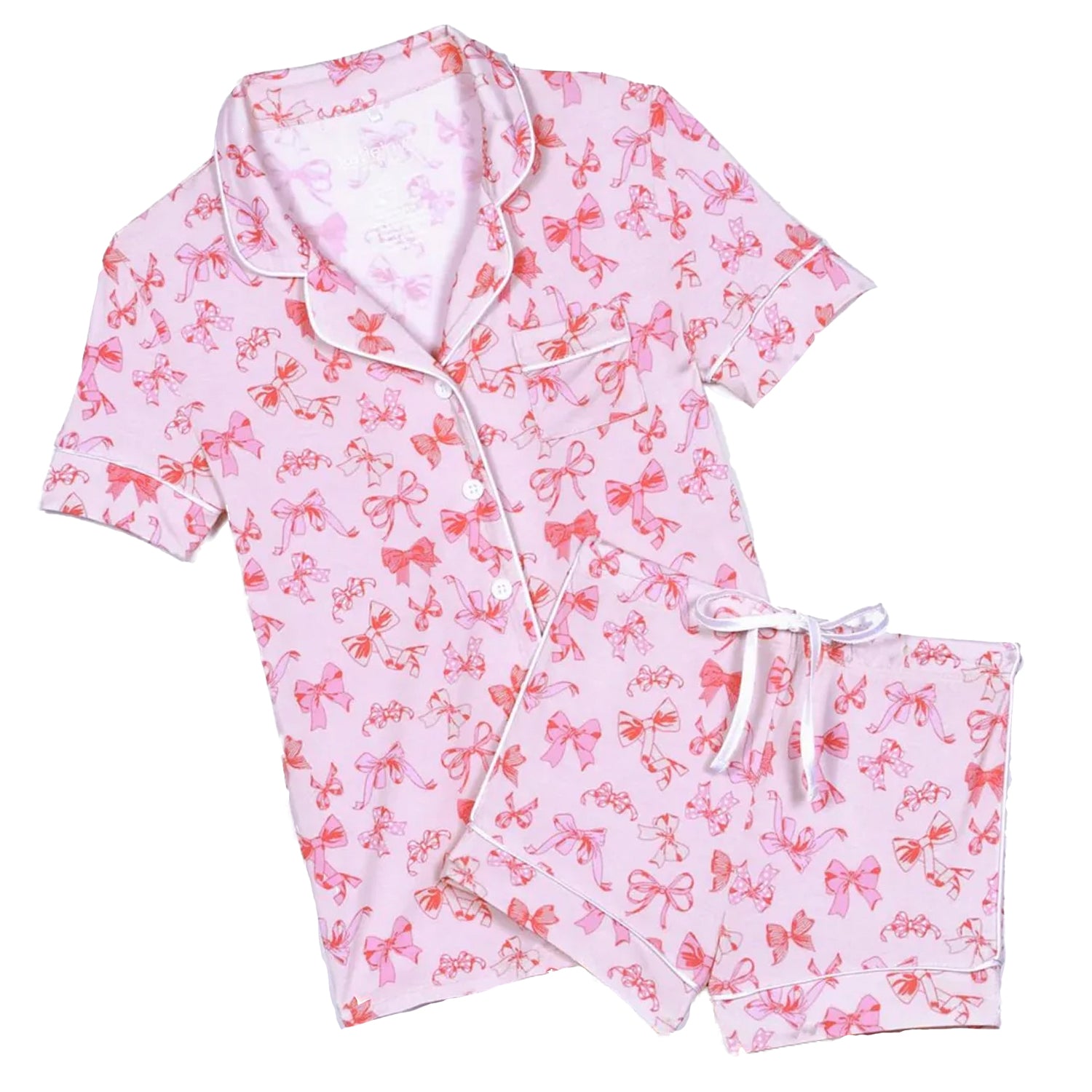 Pink Bow Pajama Set – dear hannah prep