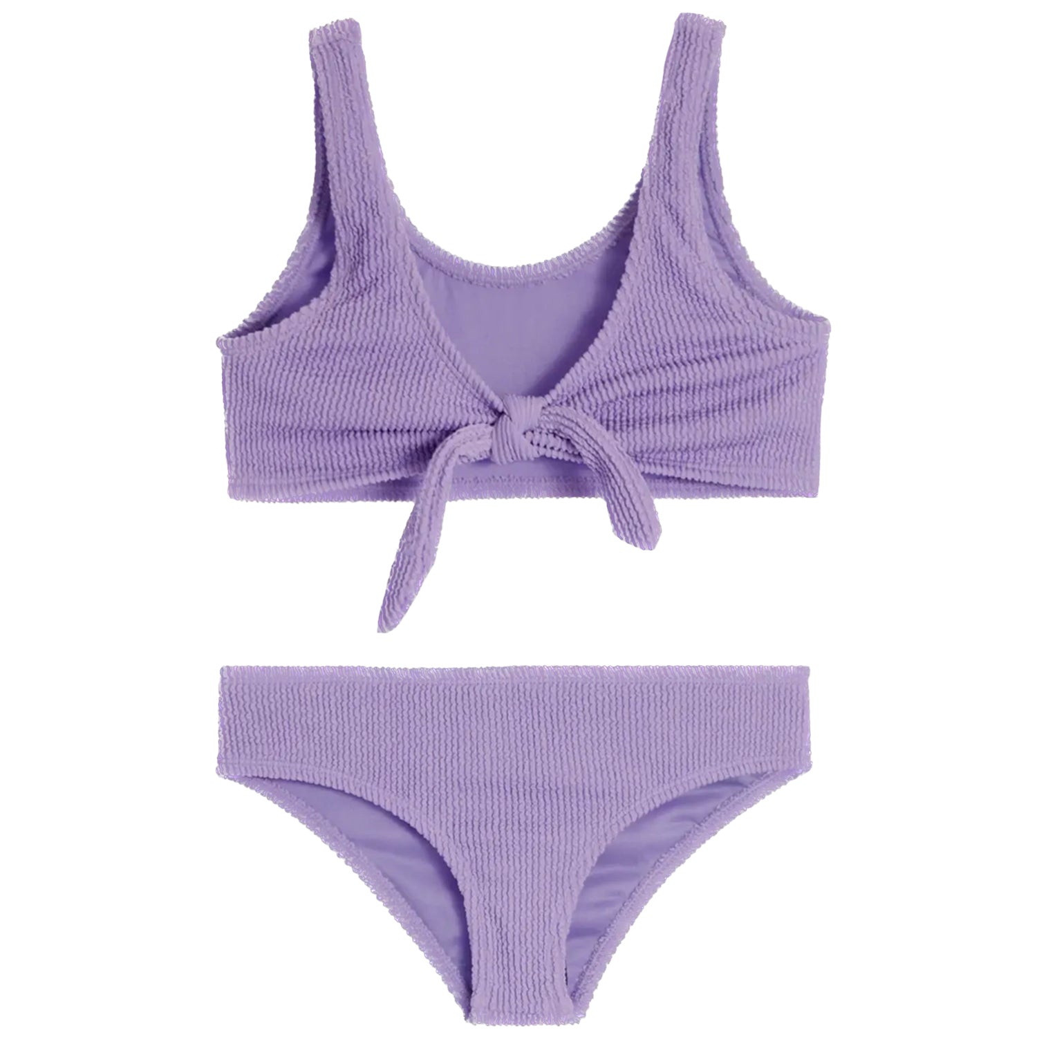 Purple Tie Front Crinkle Bikini – dear hannah prep